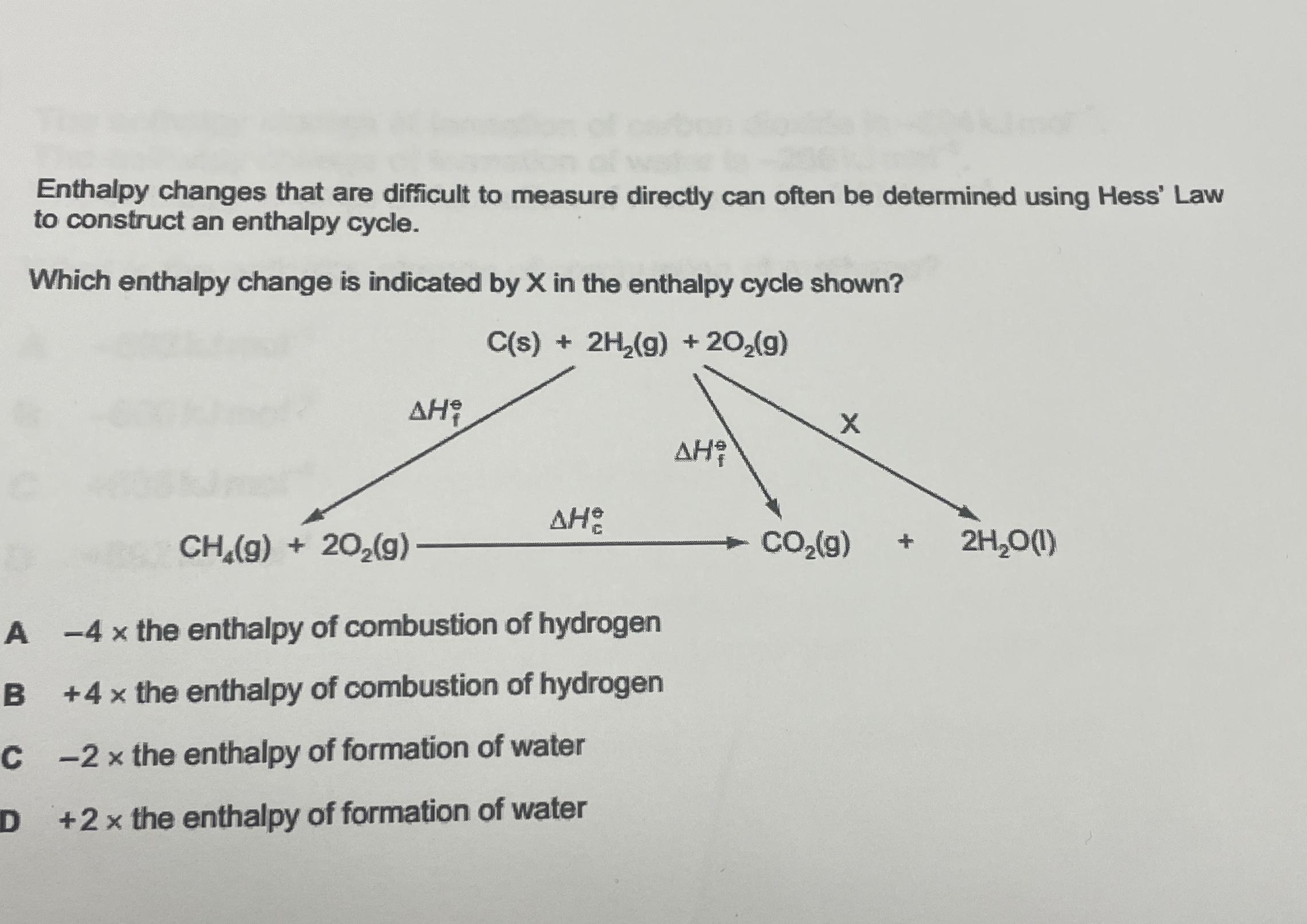 Solved Enthalpy changes that are difficult to measure | Chegg.com