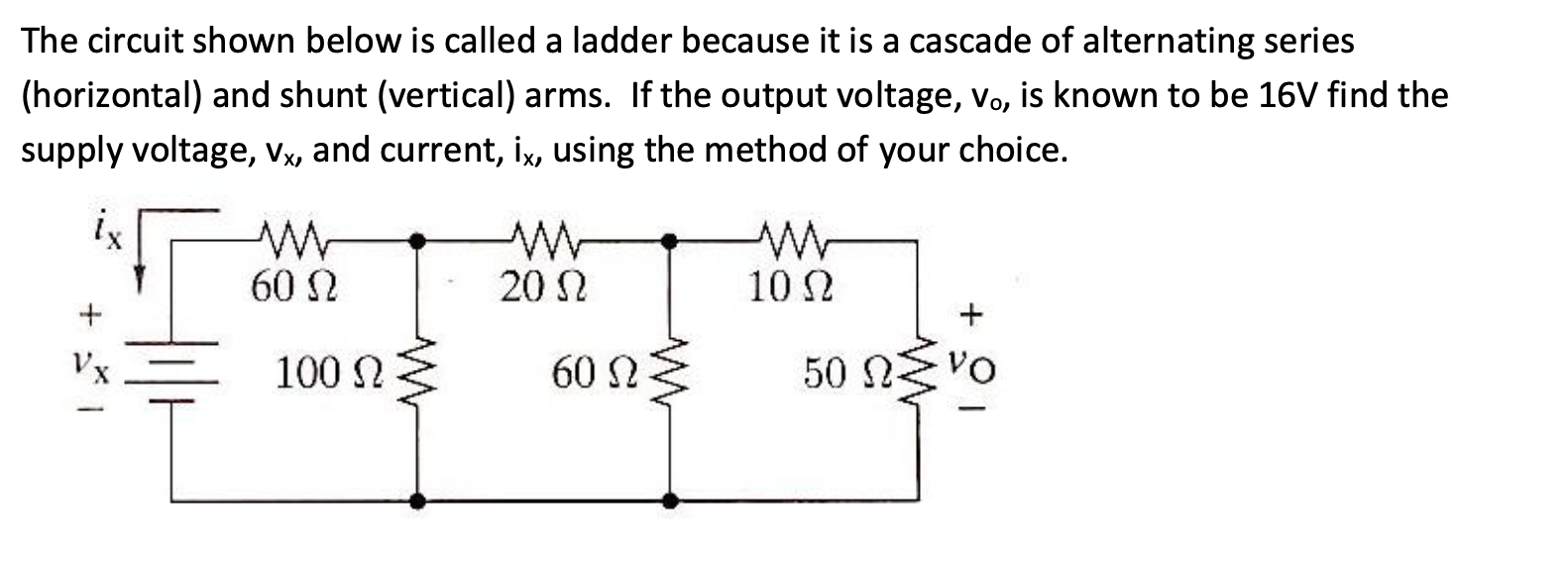 Solved The circuit shown below is called a ladder because it | Chegg.com