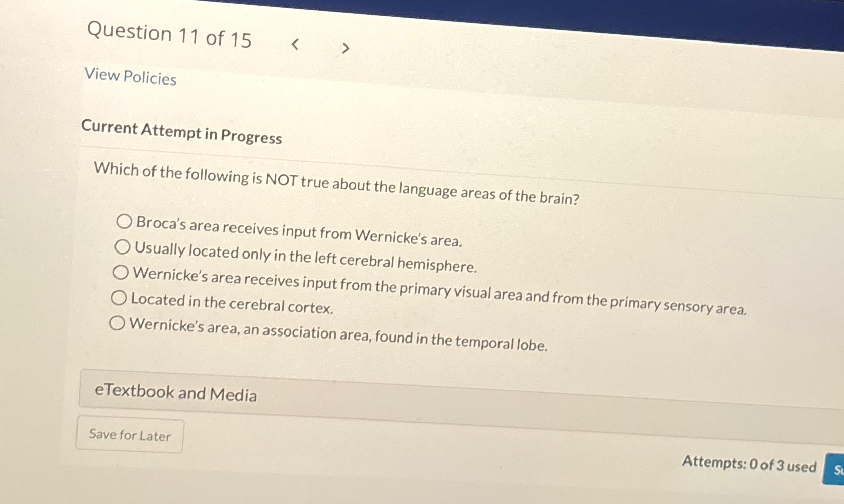 Solved Question 11 ﻿of 15View PoliciesCurrent Attempt in | Chegg.com