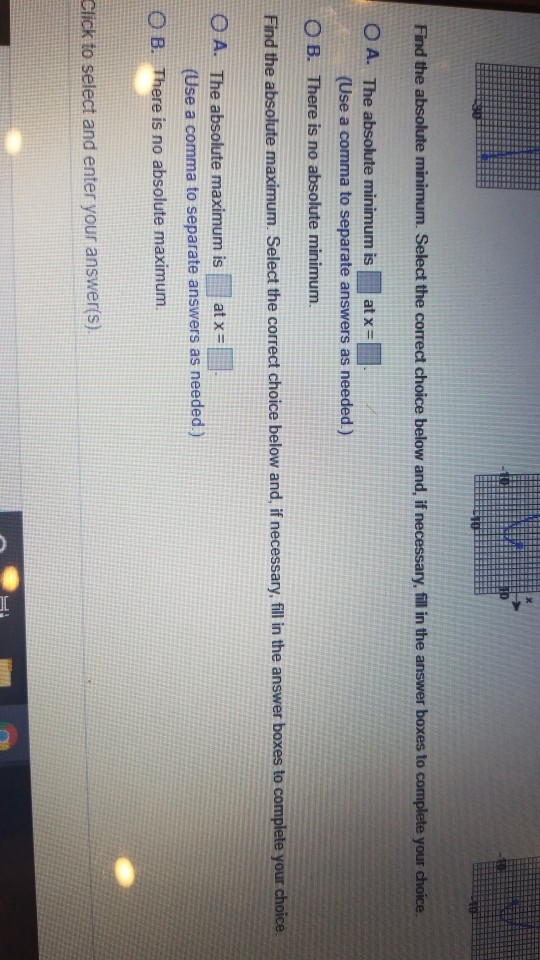 Solved By inspecting the graph of the function, find the | Chegg.com