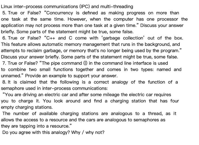 Solved Linux inter-process communications (IPC) and | Chegg.com