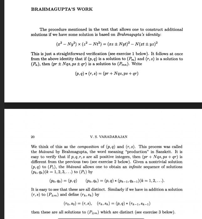 Solved 1. Verify Brahmagupta's identity. BRAHMAGUPTA'S | Chegg.com
