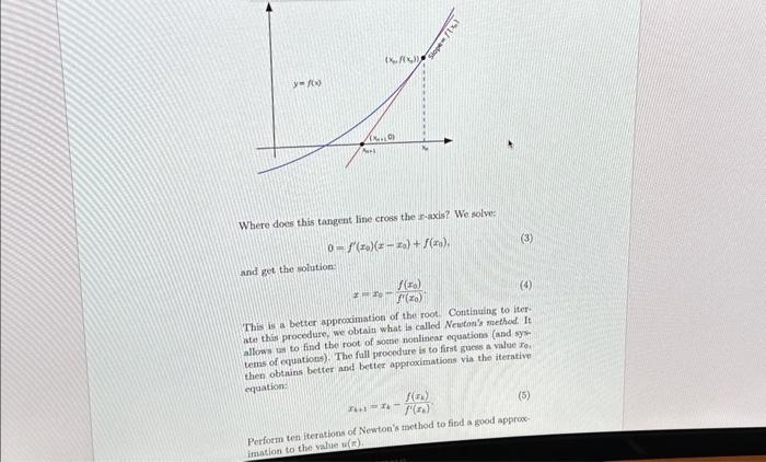 Solved (10 points) We learned in class that the equation | Chegg.com