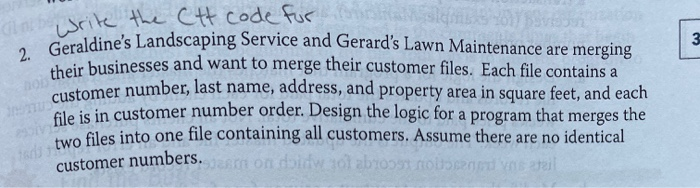 Solved Ansrite The Ctt Code For Geraldines Landscaping 
