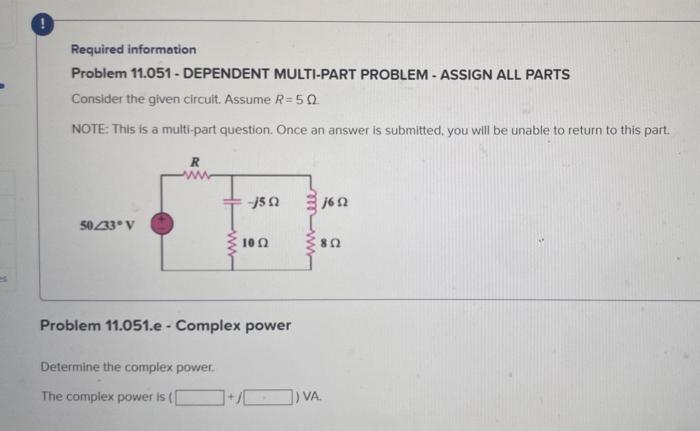 Solved Required information Problem 11.051 - DEPENDENT | Chegg.com