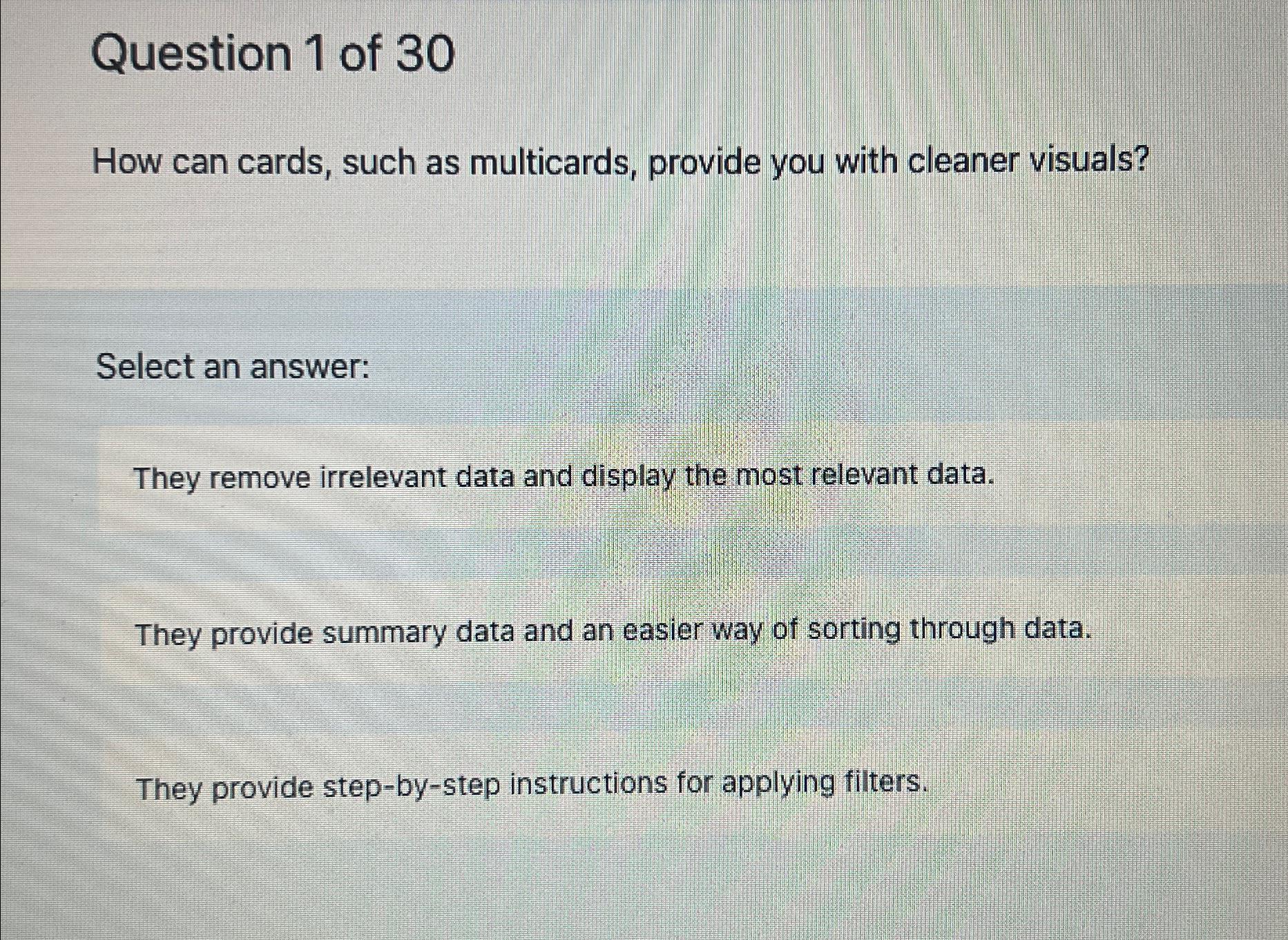 Solved Question 1 ﻿of 30How can cards, such as multicards, | Chegg.com