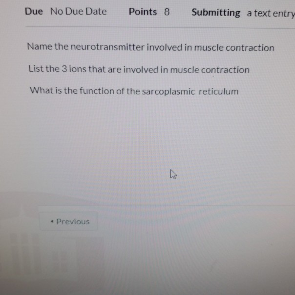 Solved Due No Due Date Points 8 Submitting a text entry Name | Chegg.com
