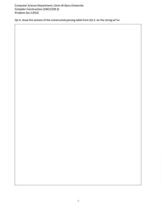 Solved Computer Science Department, Umm Al-Qura | Chegg.com