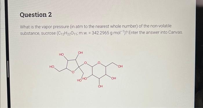Solved What is the vapor pressure (in atm to the nearest | Chegg.com