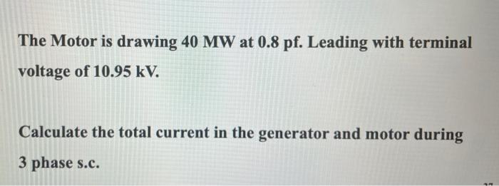 Solved Problem Two Repeat the example on symmetrical faults | Chegg.com