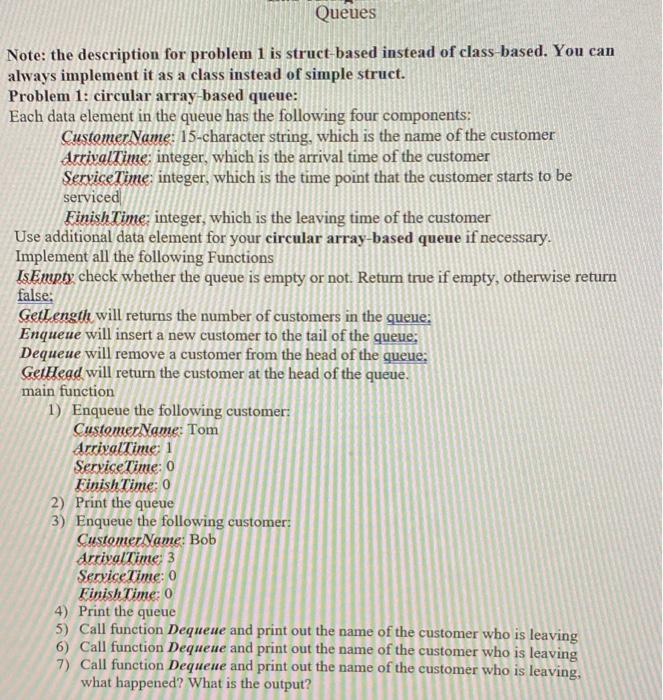 Solved Quẻes Note: the description for problem 1 is | Chegg.com