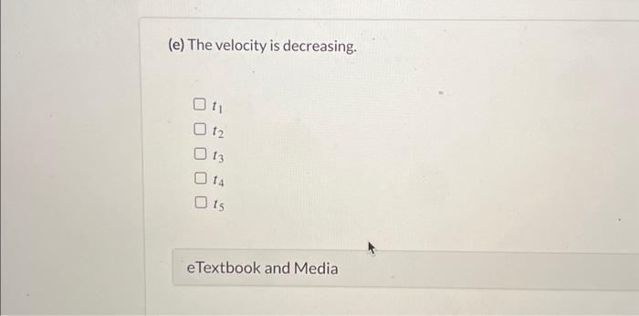 Solved (a) The position is positive. t1 t2 t3 t4 t5 | Chegg.com