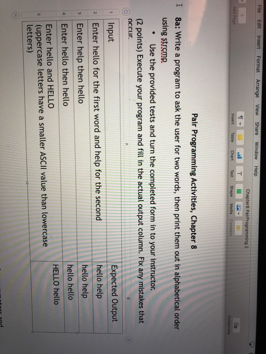 Solved File Edit Insert Format Arrange View Share Window | Chegg.com