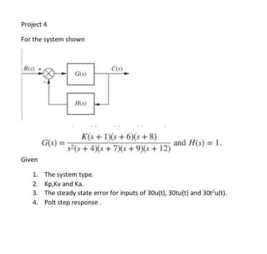 Solved For the system shown | Chegg.com