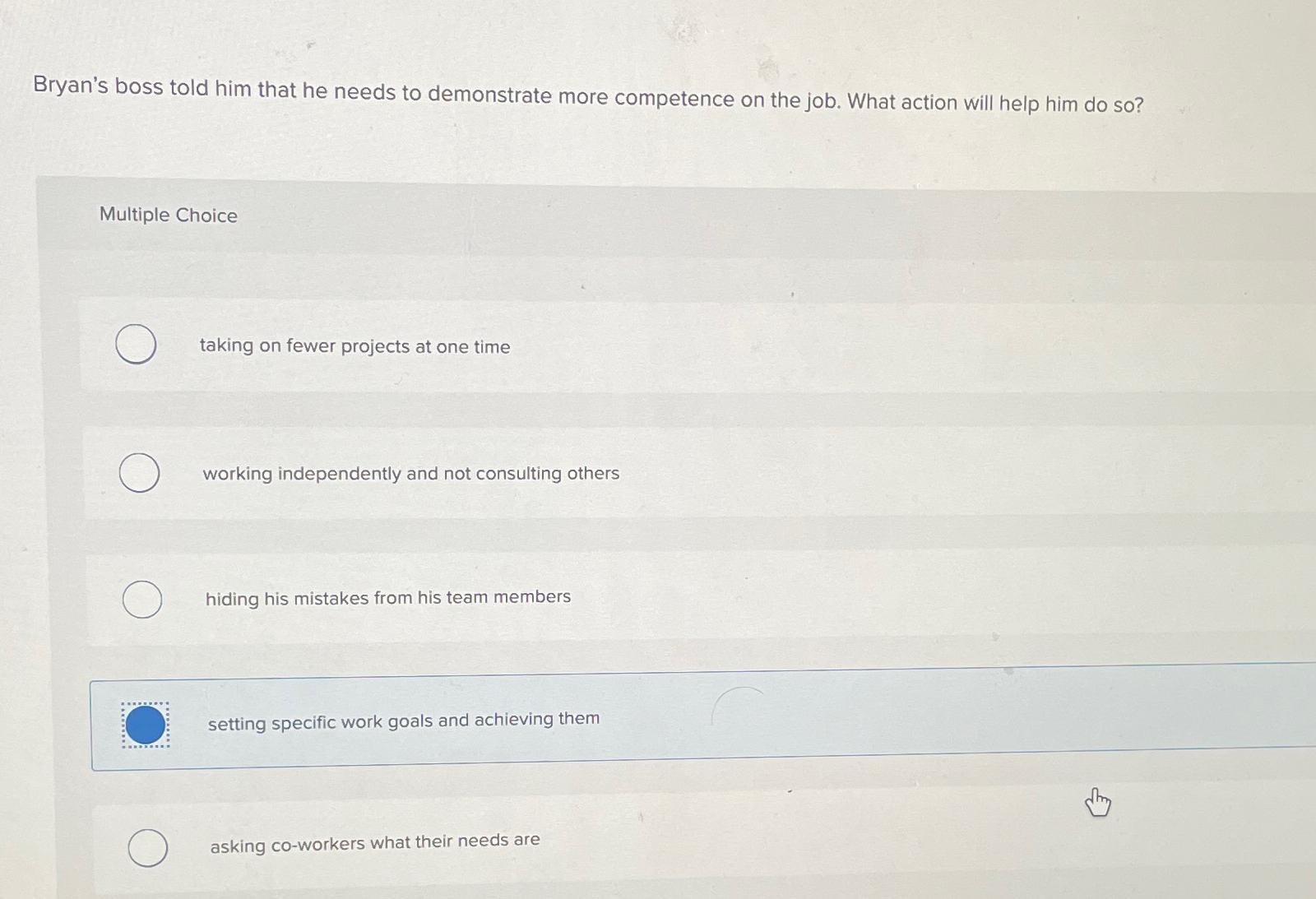 Solved Bryan's boss told him that he needs to demonstrate | Chegg.com