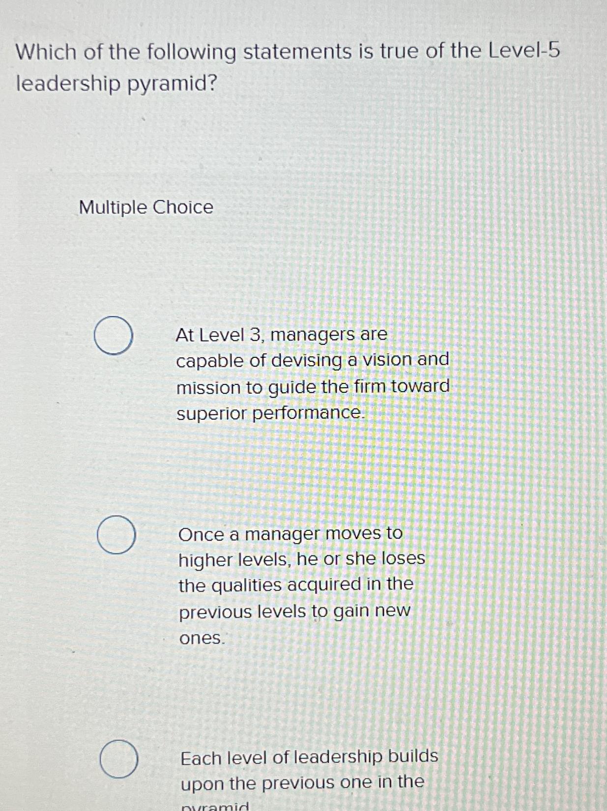Solved Which of the following statements is true of the | Chegg.com