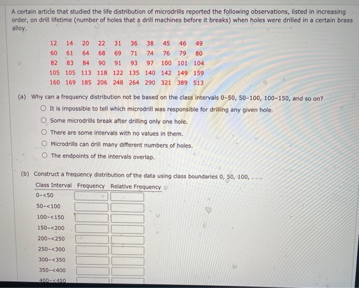 Solved A certain article that studied the life distribution | Chegg.com