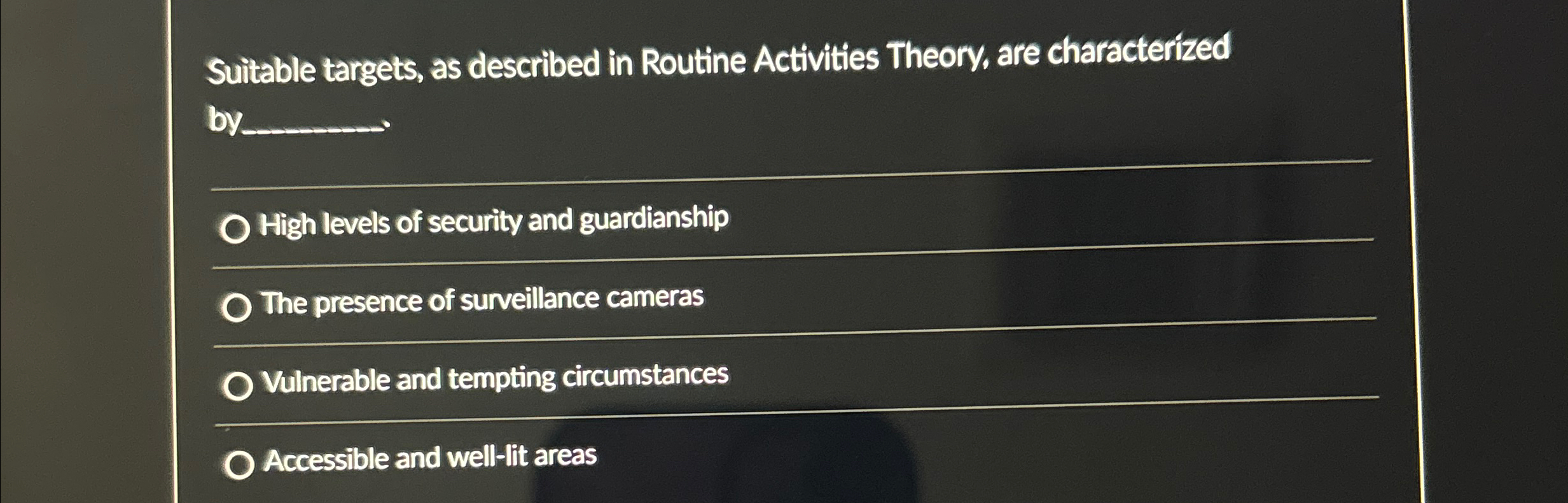 Solved Suitable targets, as described in Routine Activities | Chegg.com