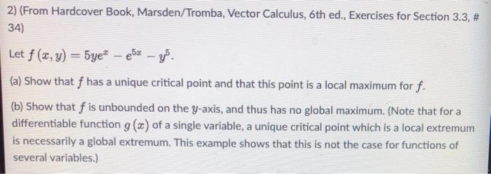 Solved 2) (From Hardcover Book, Marsden/Tromba, Vector | Chegg.com