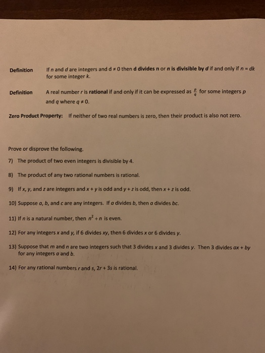 Solved Discrete math writing direct proofs. I need help on | Chegg.com