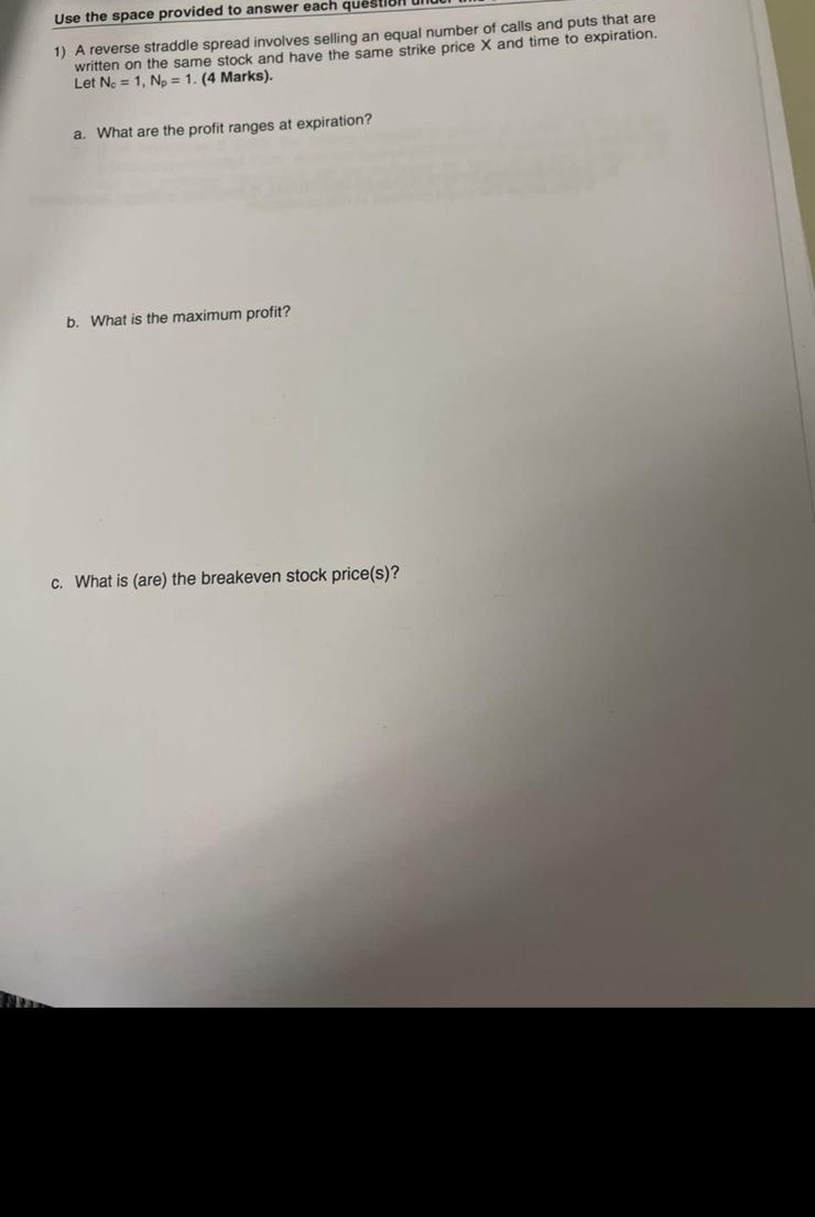 Solved Use the space provided to answer each quesA reverse | Chegg.com