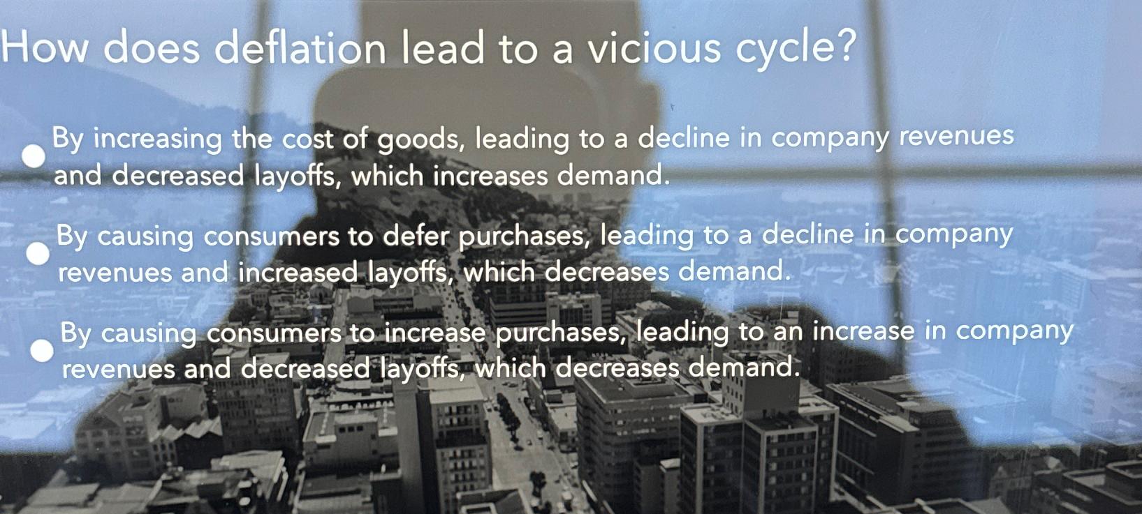 Solved How does deflation lead to a vicious cycle?By | Chegg.com