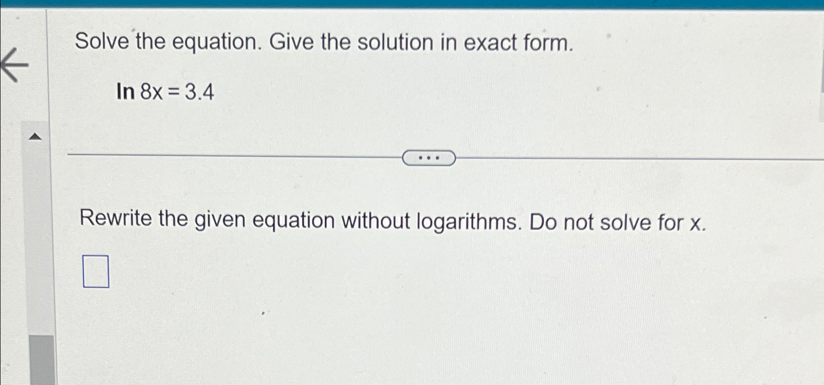 Solved Solve the equation. Give the solution in exact | Chegg.com