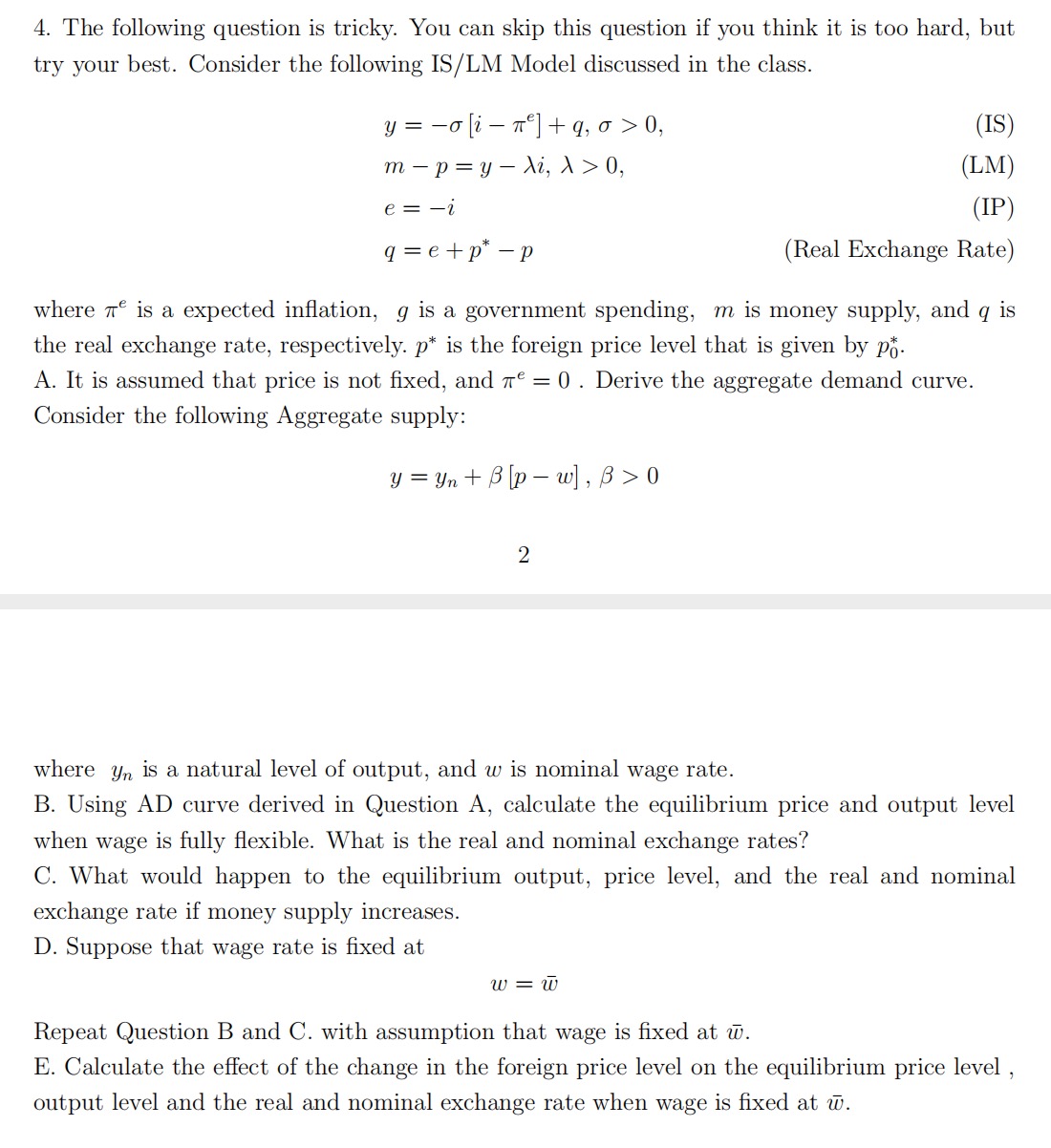 Solved The following question is tricky. You can skip this | Chegg.com