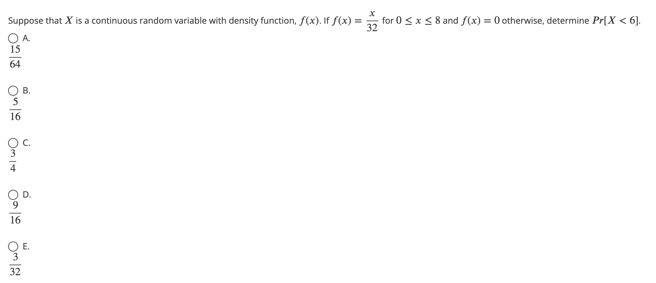 Solved Suppose that x ﻿is a continuous random variable with | Chegg.com
