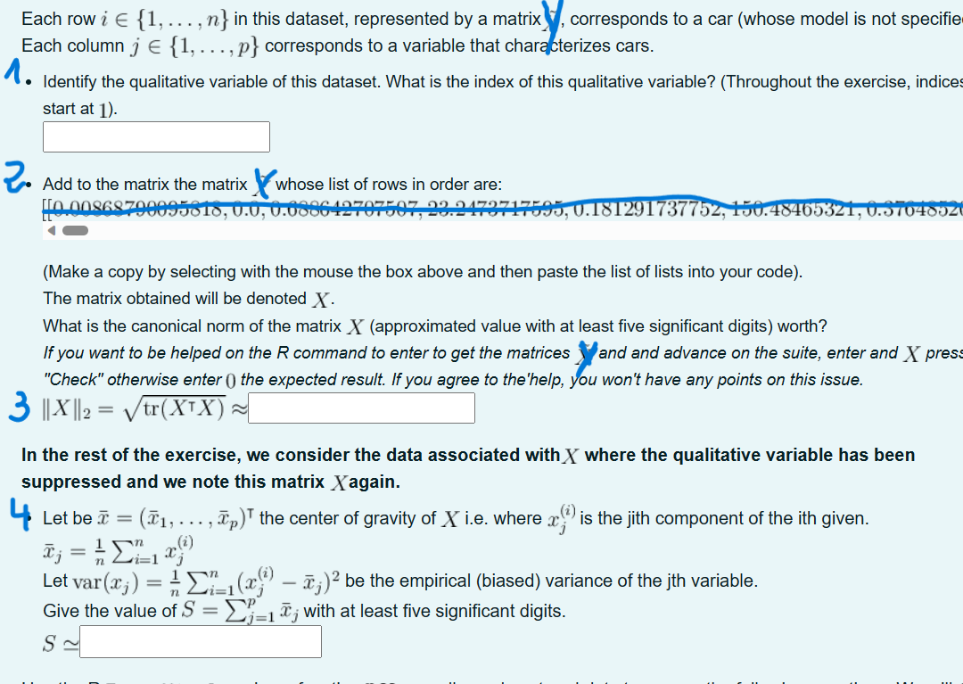 Solved indication: -For question 1,WE must create the Matrix | Chegg.com