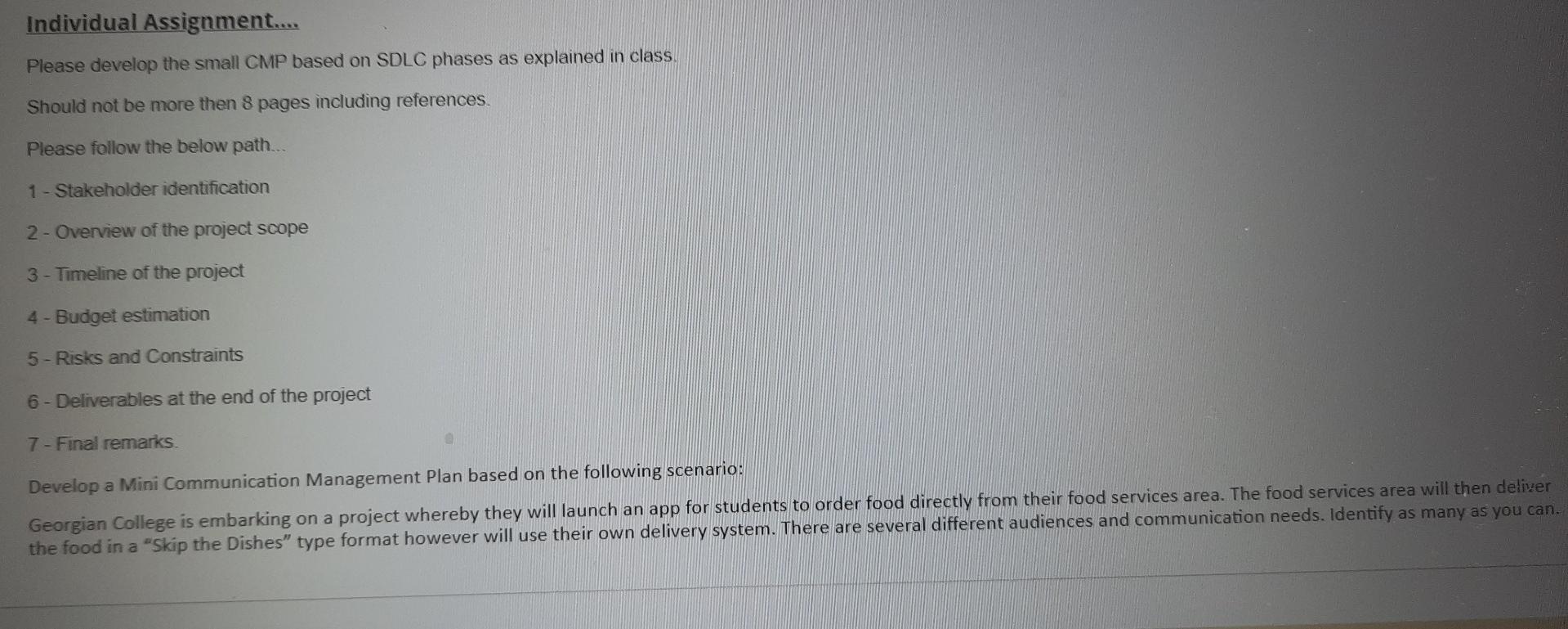 Solved Individual Assignment.... Please develop the small | Chegg.com