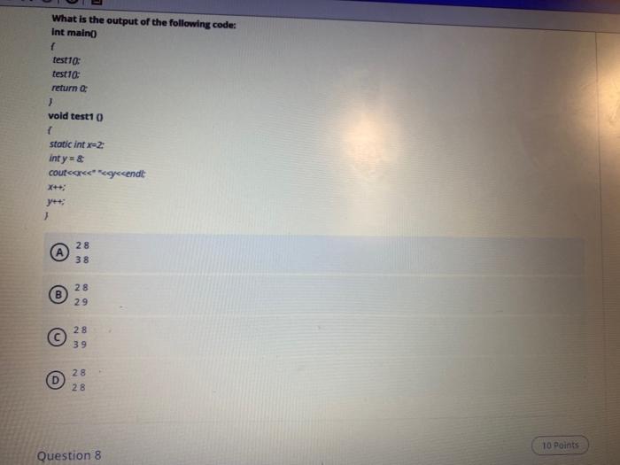 Solved What Is The Output Of The Following Code Int Maino F 