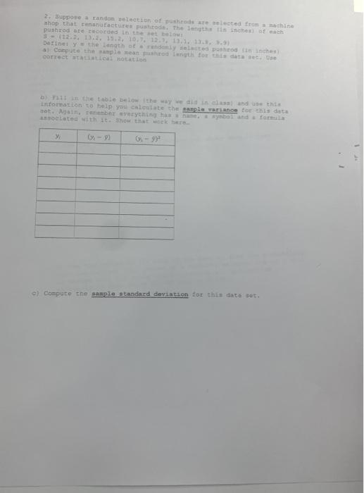 Solved 2. Suppose and selection of shods are selected from | Chegg.com