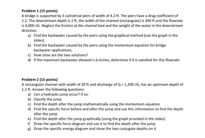 Solved Problem 1 (15 points) A bridge is supported by 3 | Chegg.com