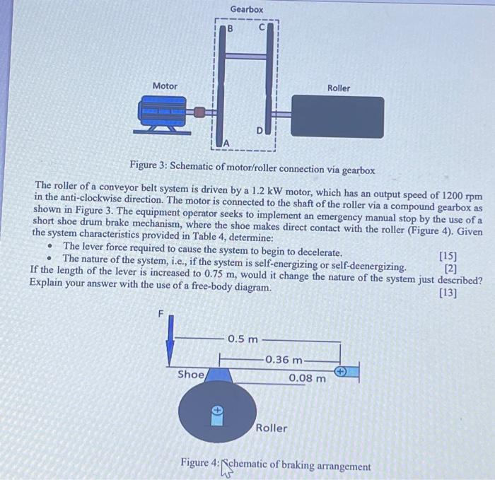 Solved Figure 3: Schematic of motor/roller connection via | Chegg.com