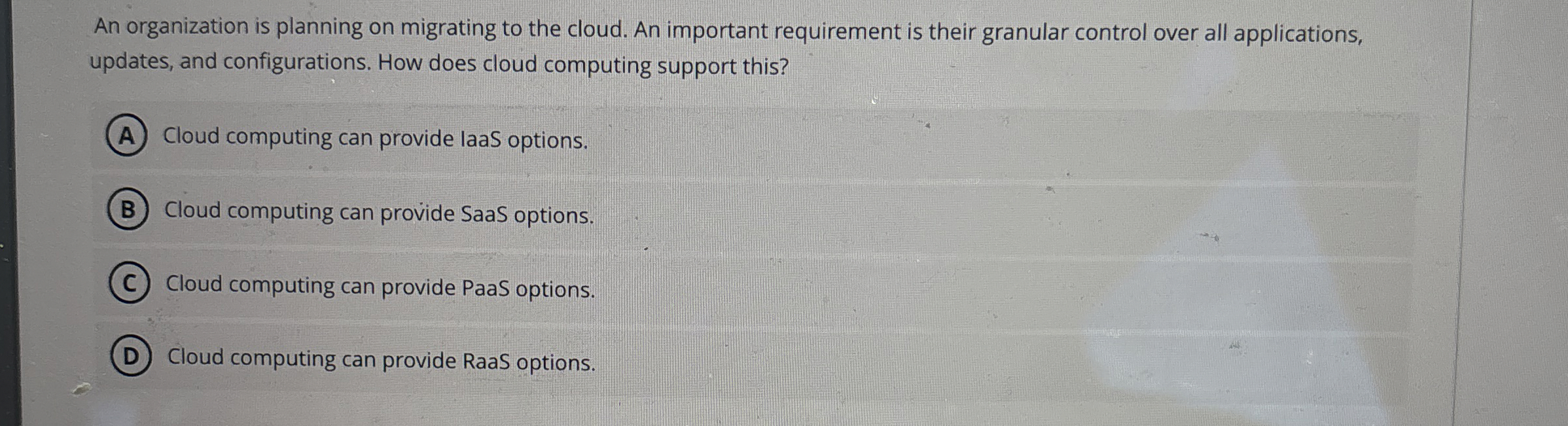Solved An organization is planning on migrating to the | Chegg.com