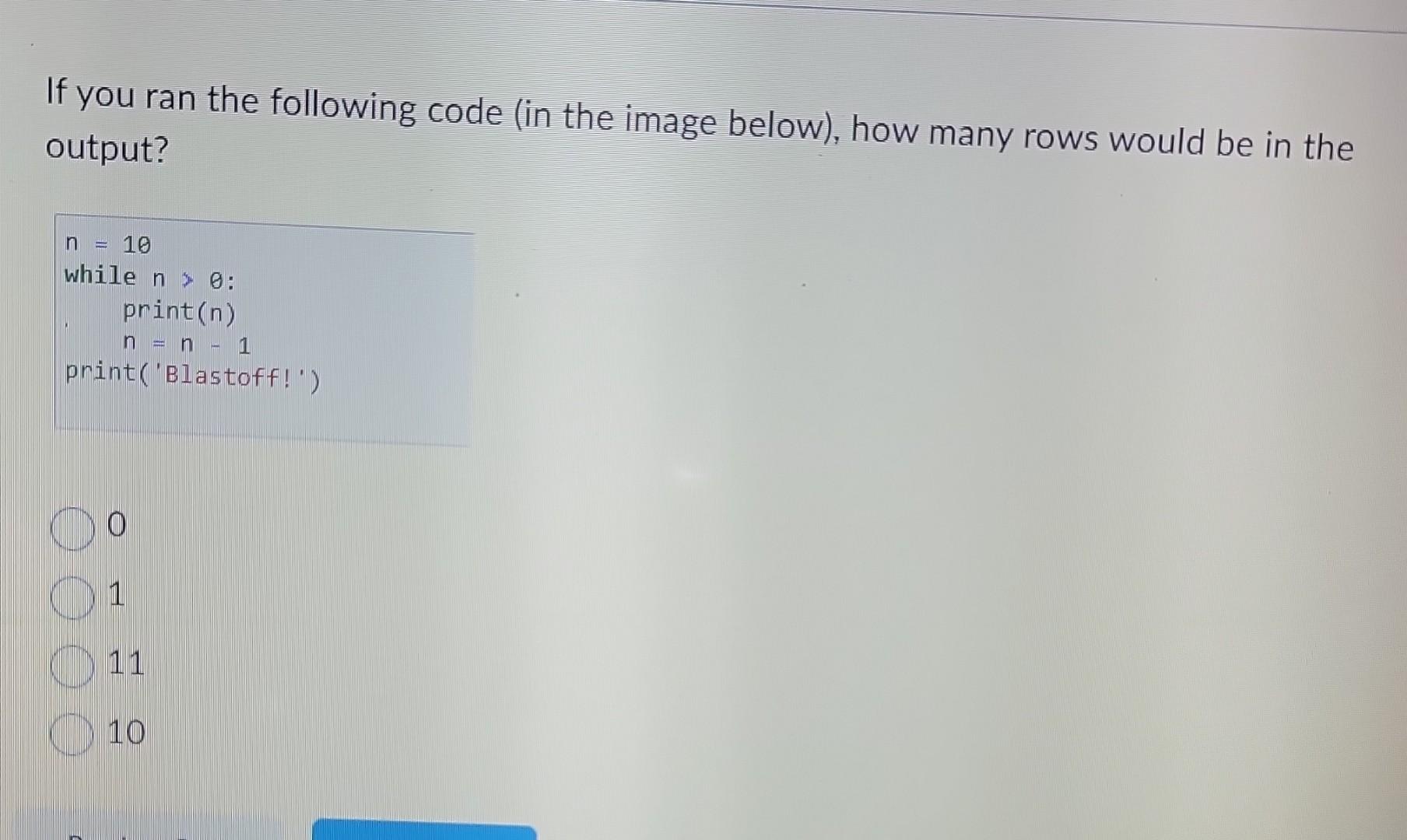 Solved If you ran the following code (in the image below), | Chegg.com