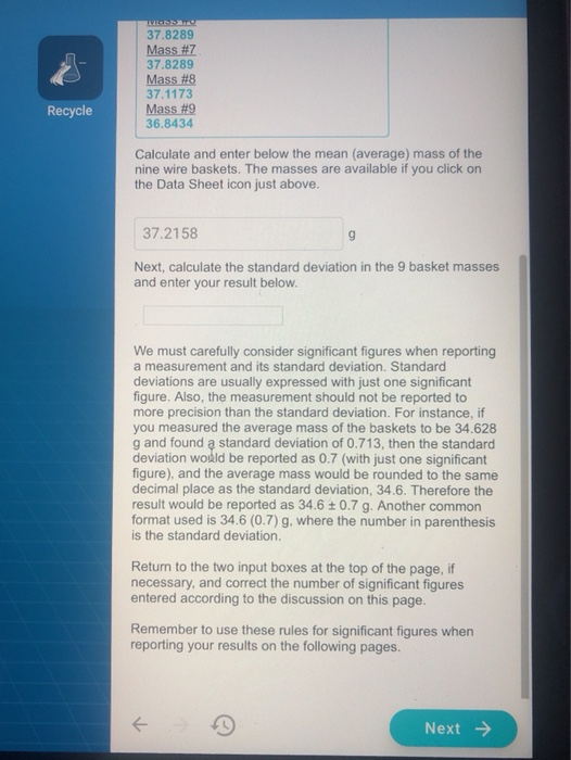 Solved Intro Experimental Discussion 14 Discussion Recycle | Chegg.com