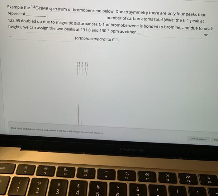 Solved Example the 13 C-NMR spectrum of bromobenzene below. | Chegg.com