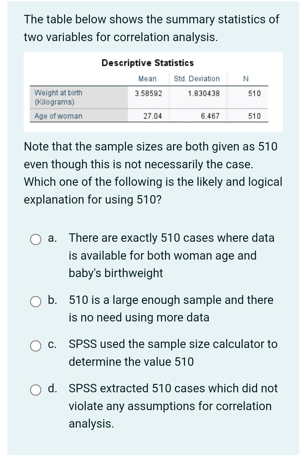 Solved The table below shows the summary statistics of two | Chegg.com