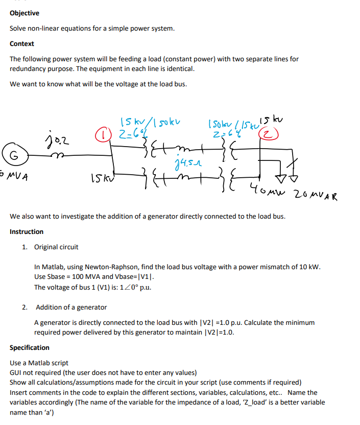 Solved Objectivesolve Non Linear Equations For A Simple