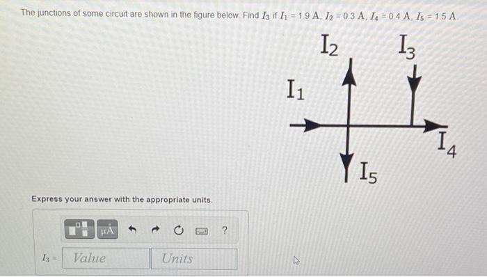 Solved The junctions of some circuit are shown in the figure | Chegg.com