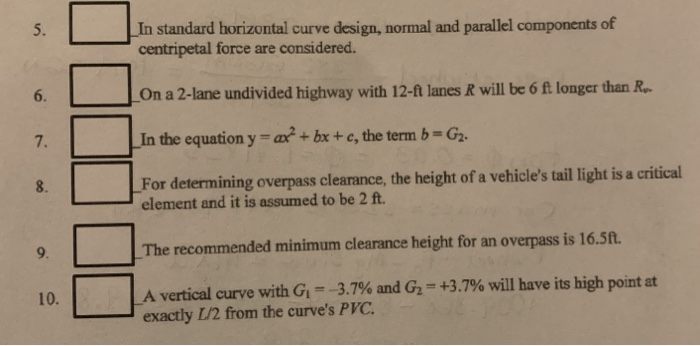 Solved In standard horizontal curve design, normal and | Chegg.com