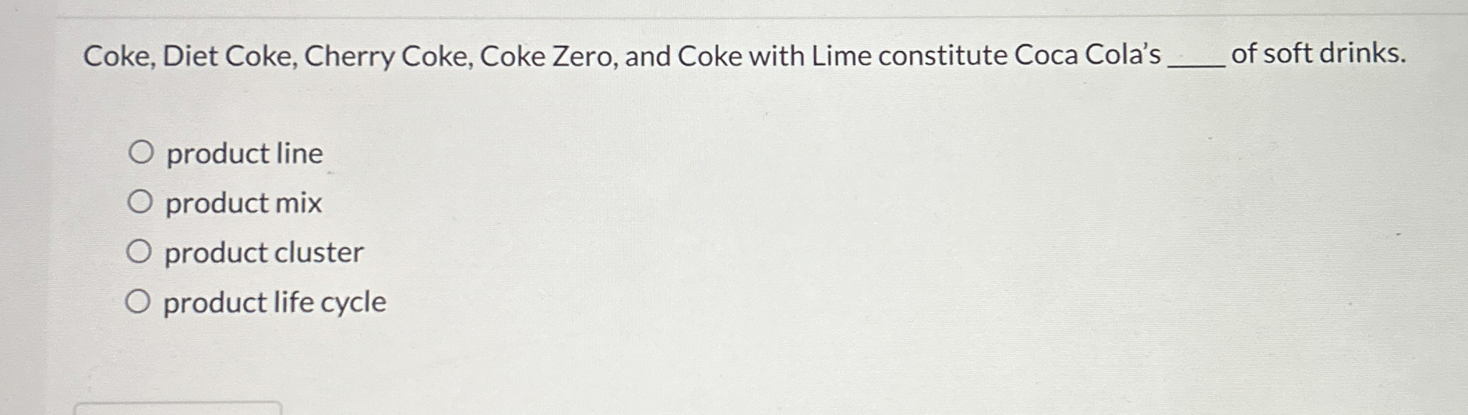 Solved Coke, Diet Coke, Cherry Coke, Coke Zero, and Coke | Chegg.com
