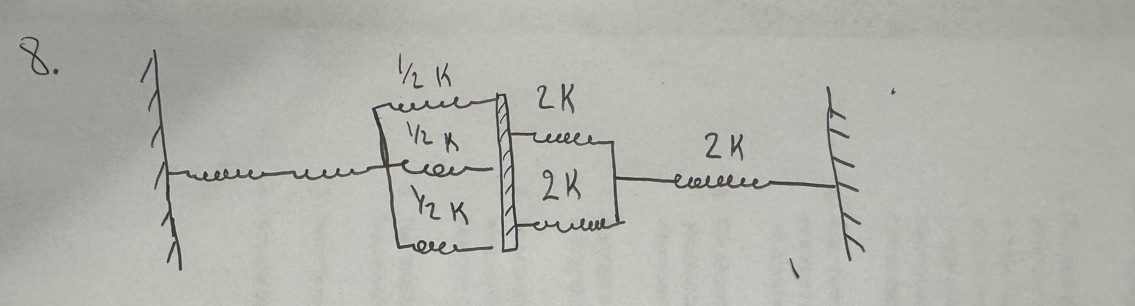 Solved Find The Equivalent Spring Constant For The System Of