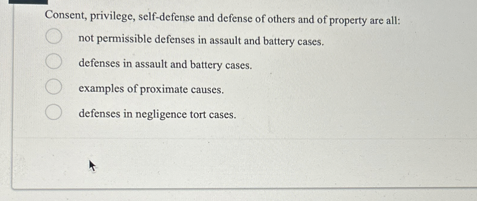 Solved Consent, privilege, self-defense and defense of | Chegg.com