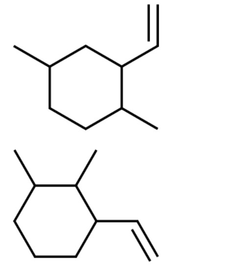Solved React alkenes #1 ﻿and 2 ﻿with OsO4, ﻿then NaHSO3, | Chegg.com