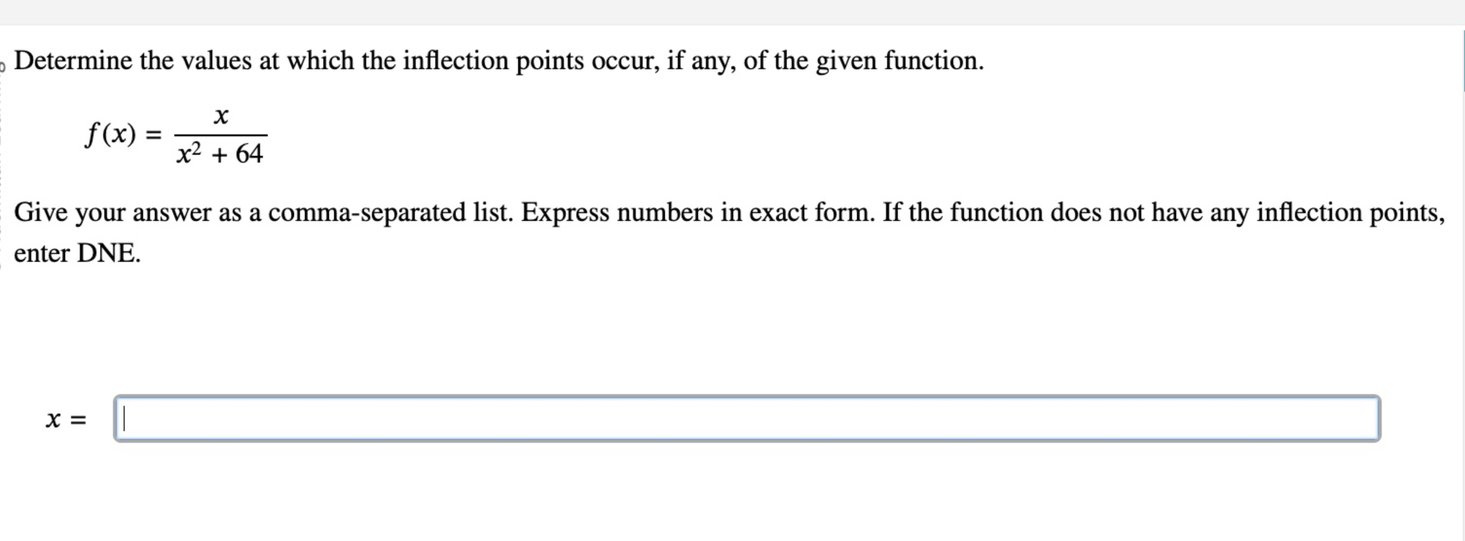 Solved Determine the values at which the inflection points | Chegg.com