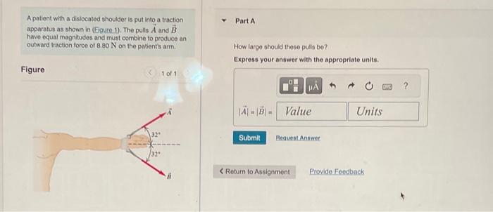 Solved A patient with a dislocated shoulder is put into a | Chegg.com