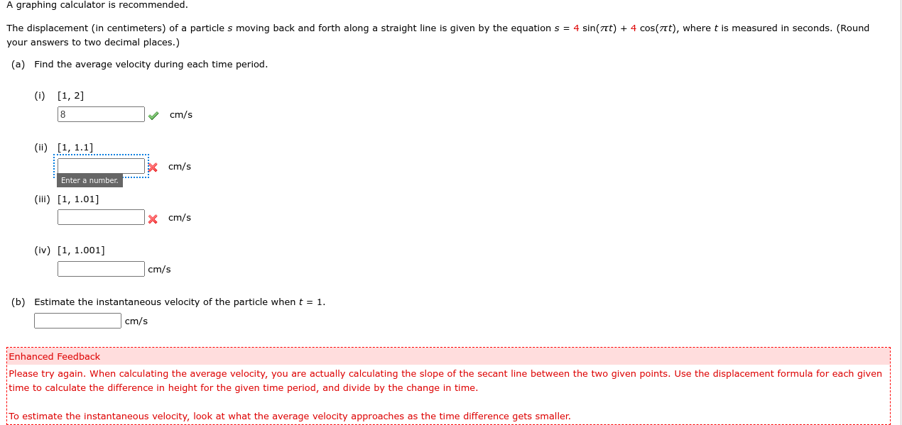 Solved Enhanced FeedbackPlease try again. When calculating | Chegg.com